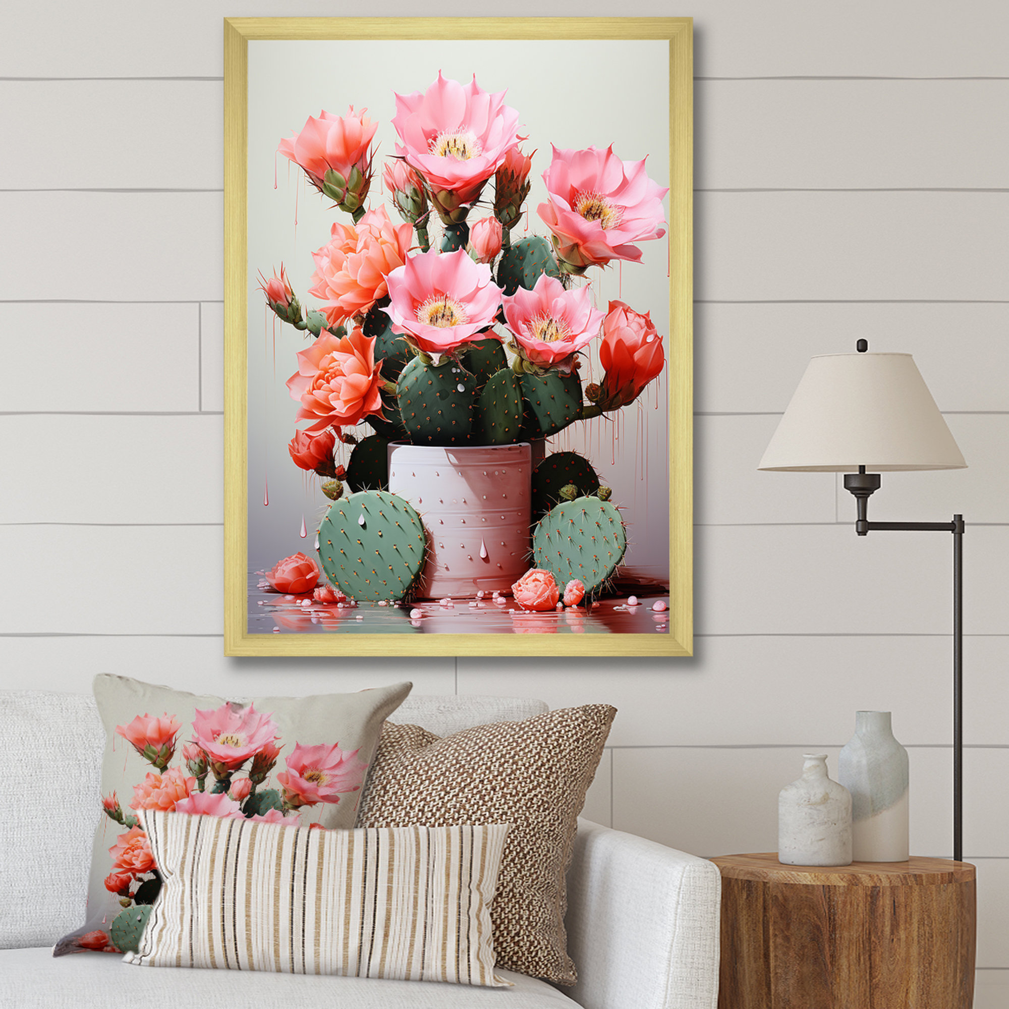 Dakota Fields Cactus Raspberry Reserve - Cactus Canvas Art Print - Wayfair Canada